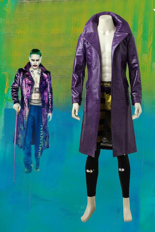 DC 2016 Movie Batman Suicide Squad Task Force X Joker Cosplay Costume ...