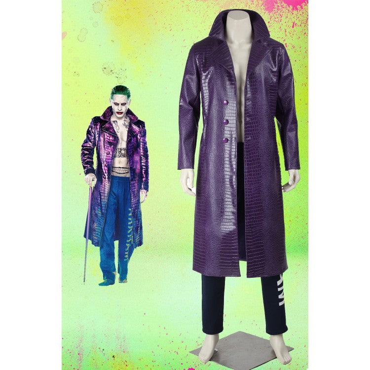 DC 2016 Movie Batman Suicide Squad Task Force X Joker Cosplay Costume ...